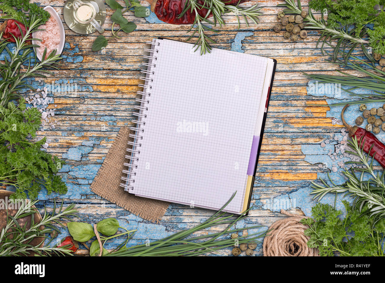 Open recipe book Stock Photo - Alamy