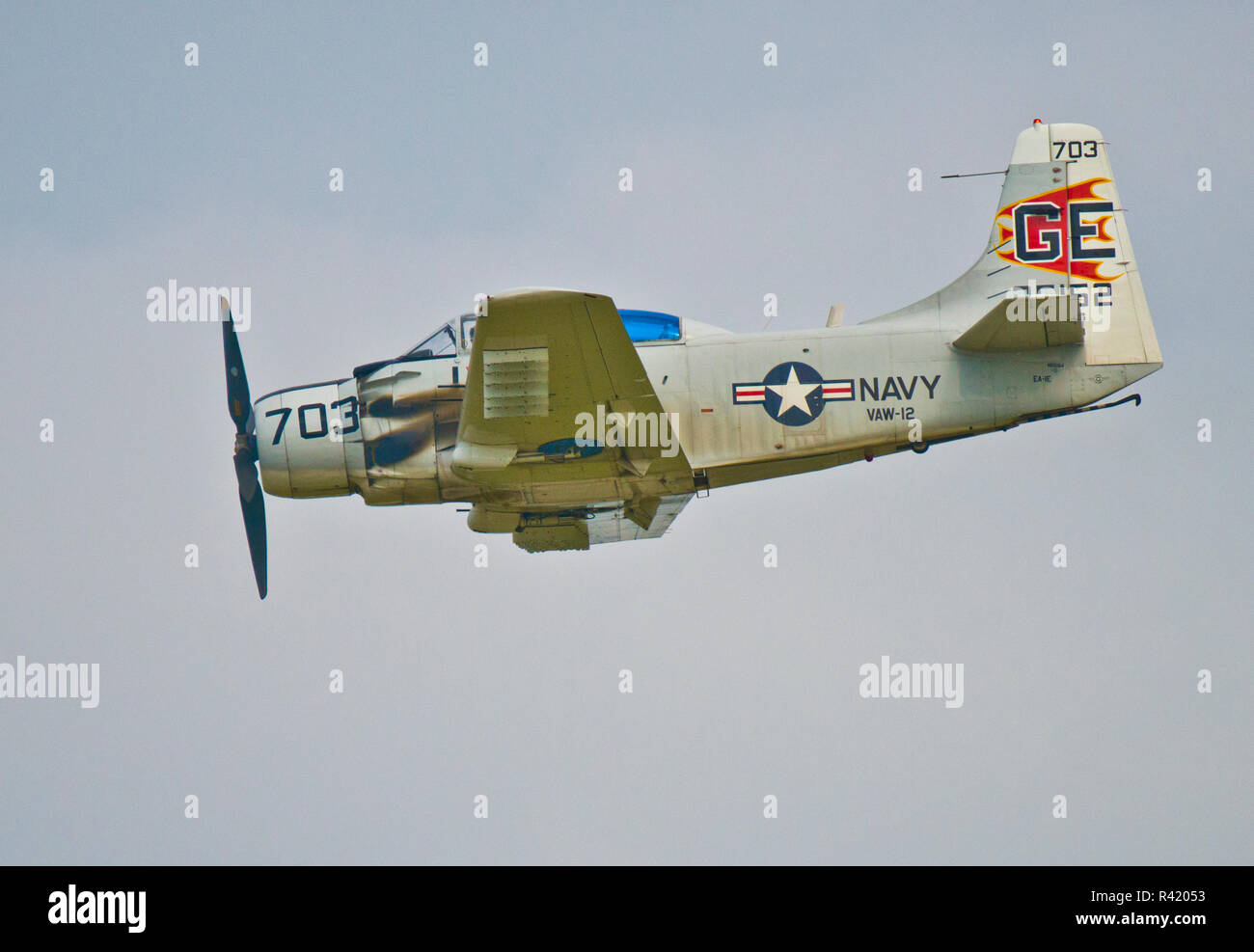 USA, Wisconsin, Oshkosh, AirVenture 2016, Douglas EA-1F Skyraider Stock ...