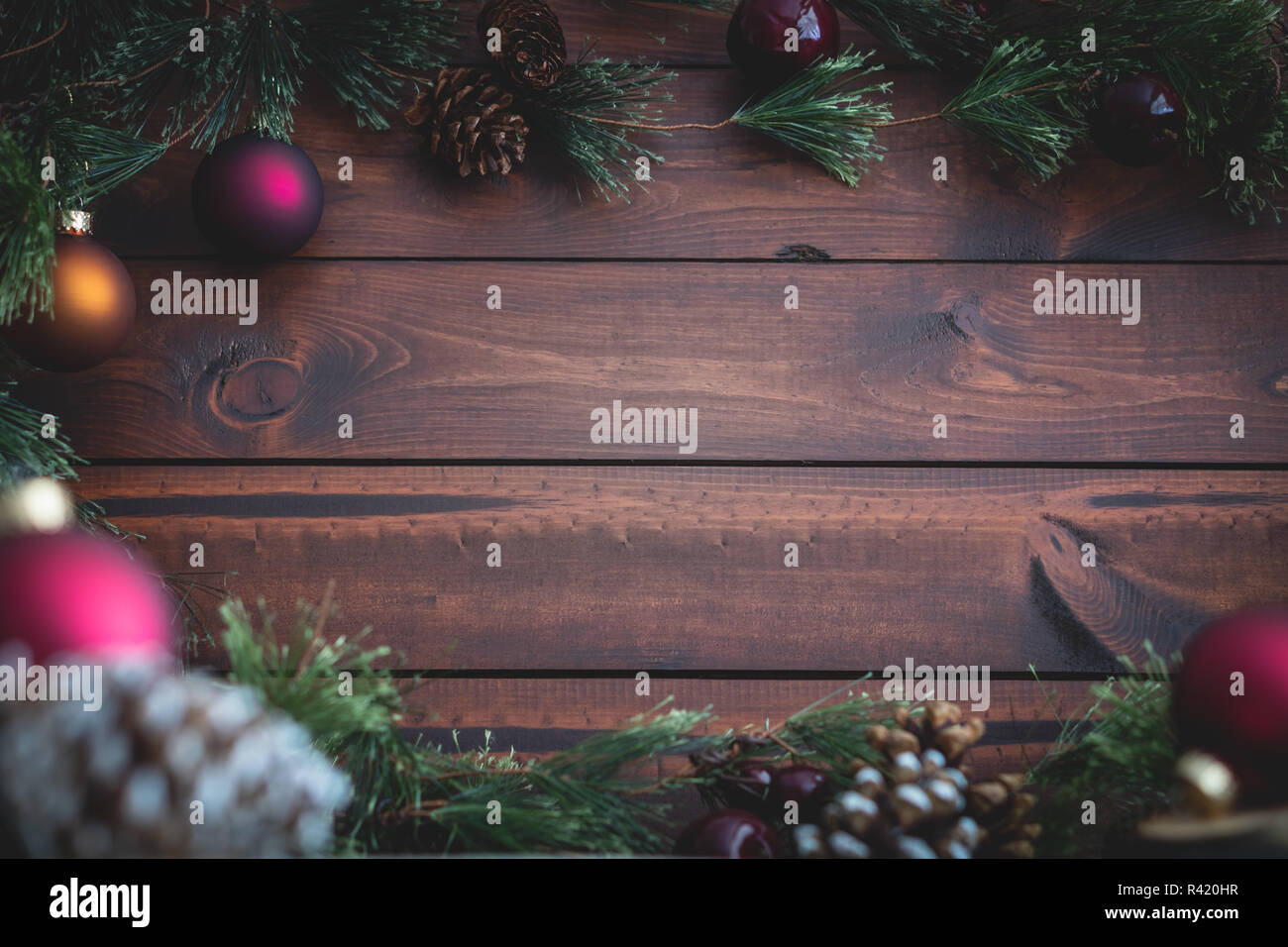 Blank Christmas themed blank background with room for holiday messages ...