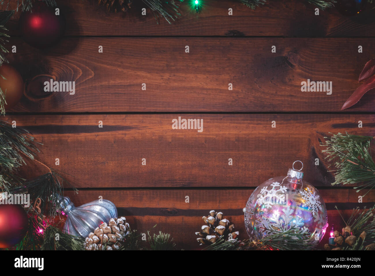Blank Christmas themed blank background with room for holiday messages ...
