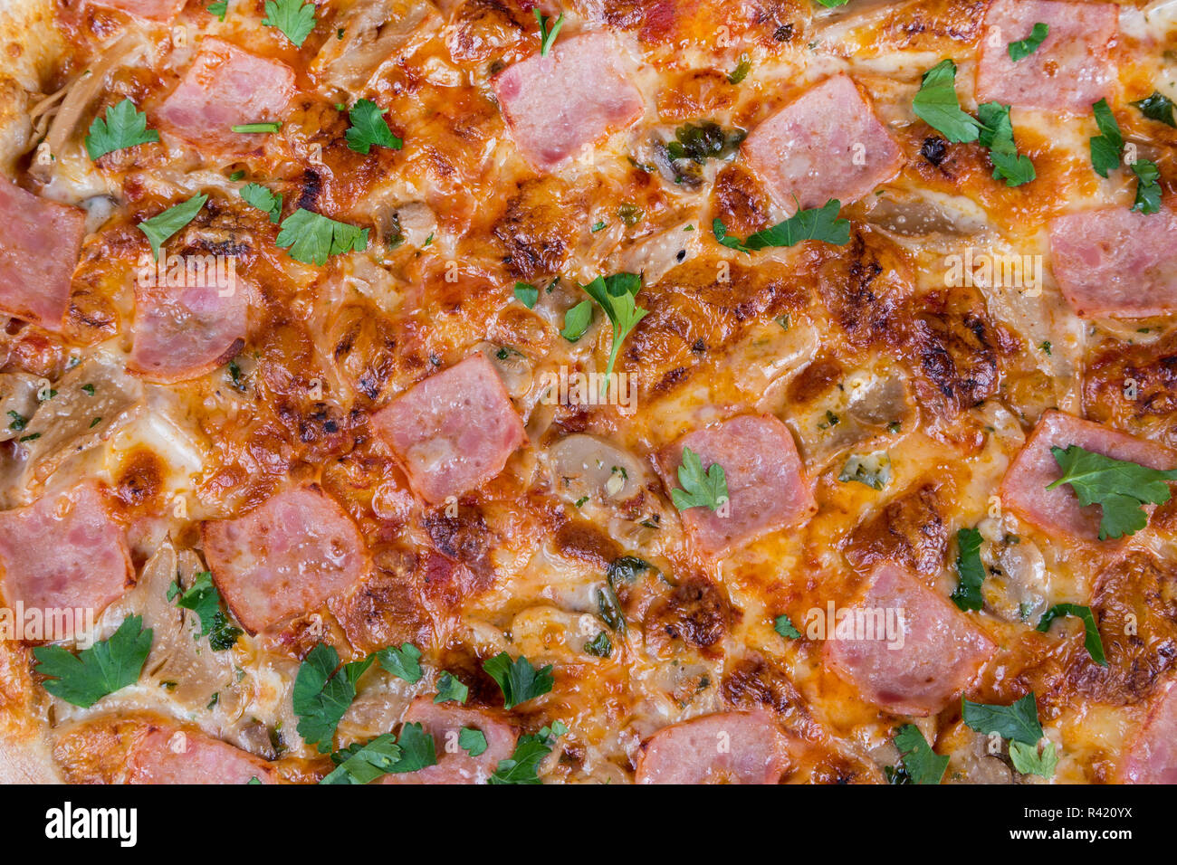 fresh hot fast food slices of pizza Stock Photo - Alamy