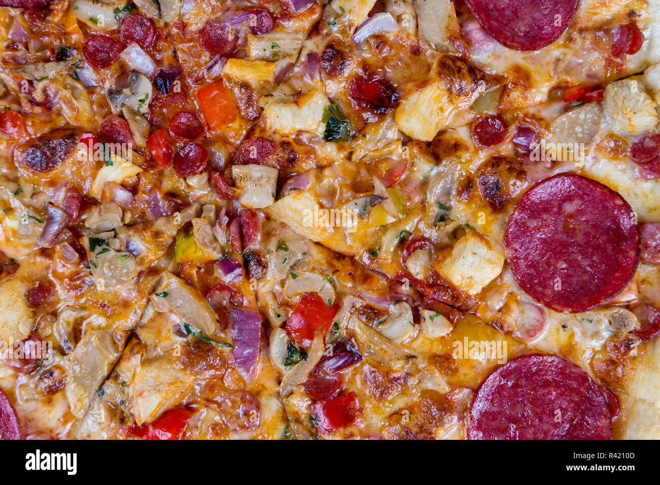 fresh hot fast food slices of pizza Stock Photo - Alamy