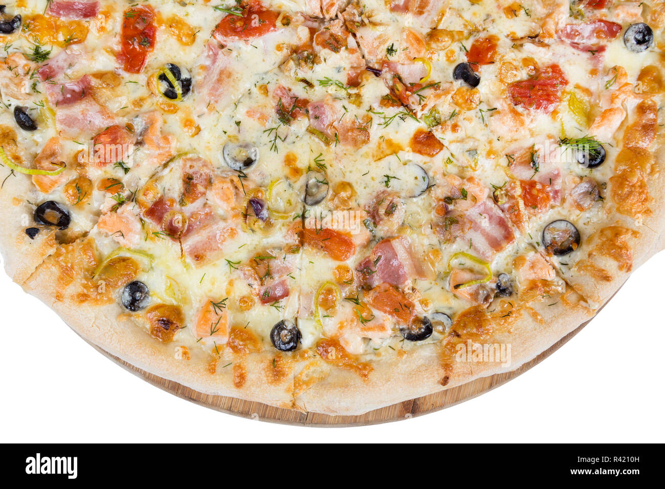 fresh hot fast food slices of pizza Stock Photo - Alamy