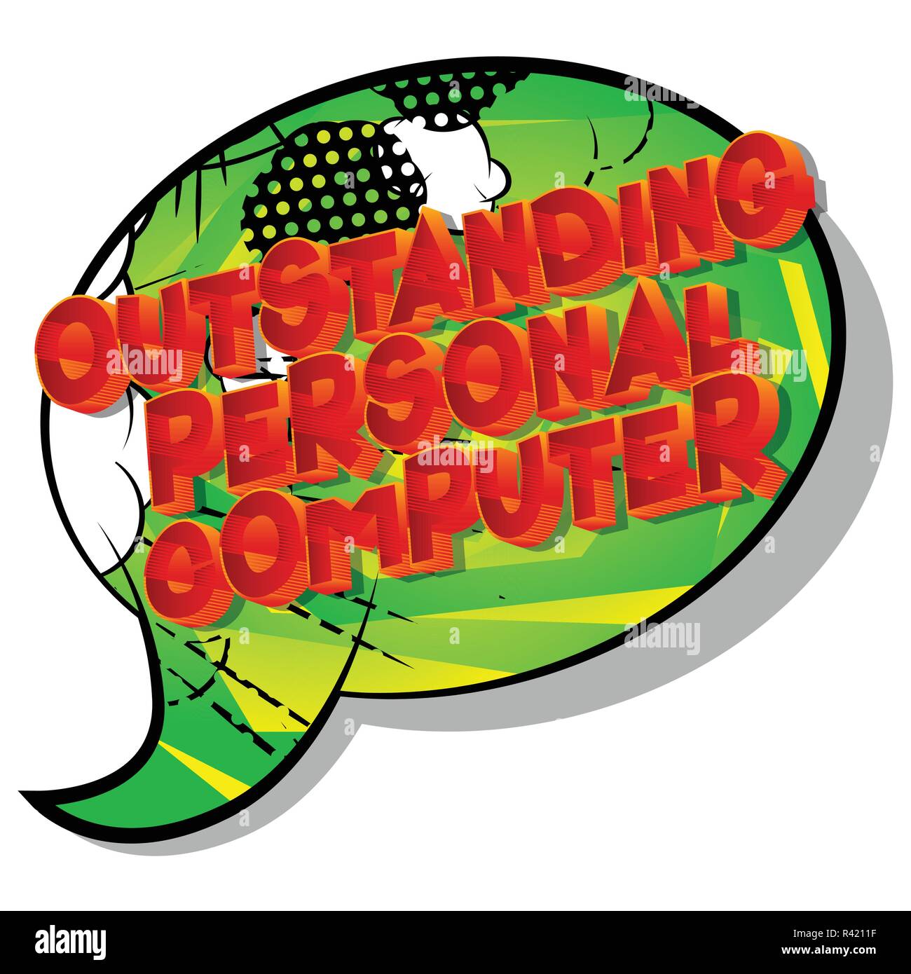 Outstanding Personal Computer - Vector illustrated comic book style ...