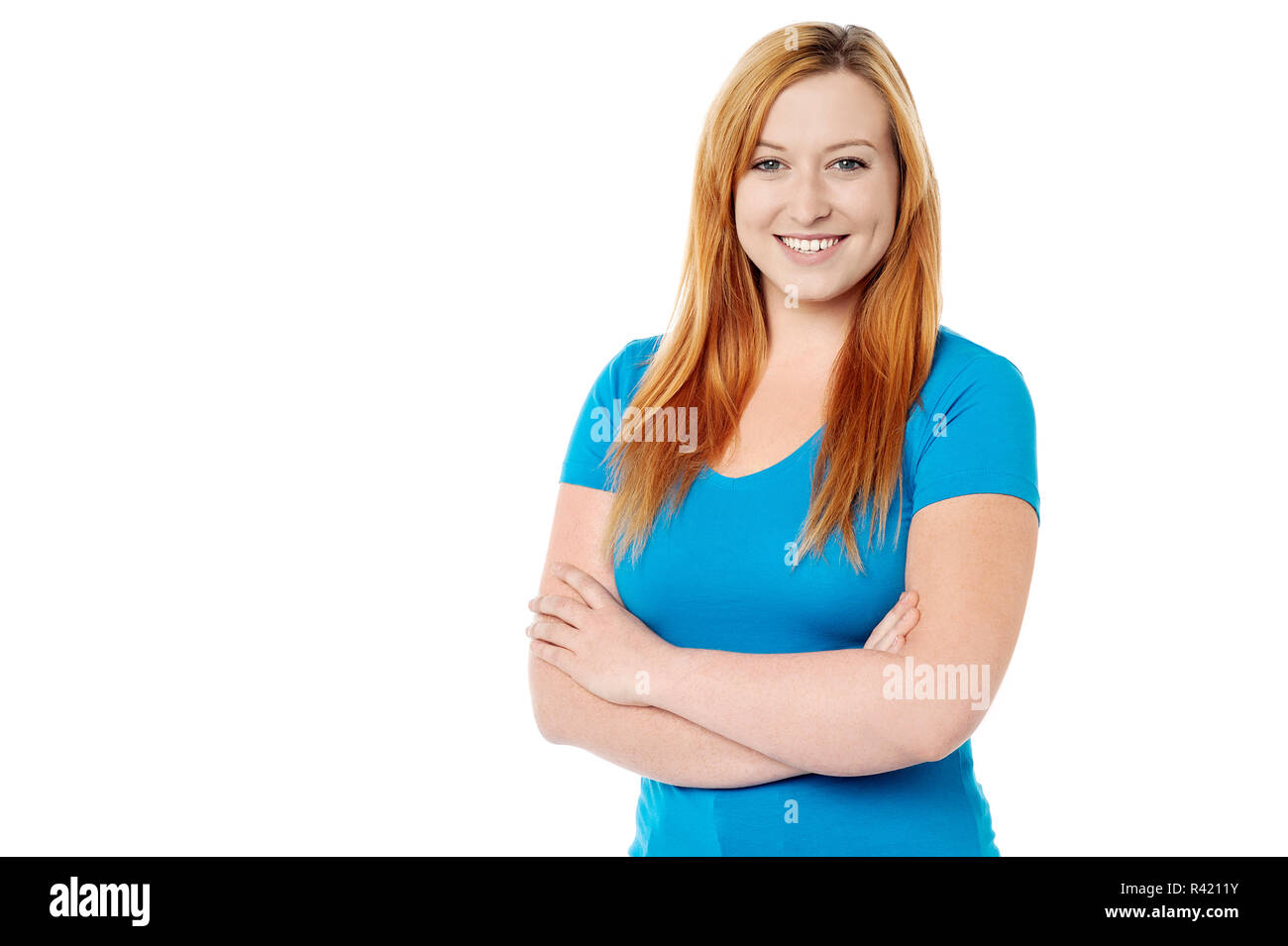 Casual portrait of a smiling lady Stock Photo - Alamy