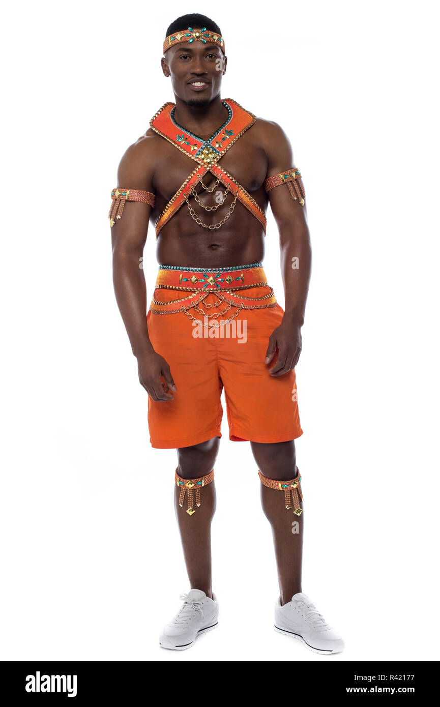 Traditional samba dancer posing Stock Photo - Alamy