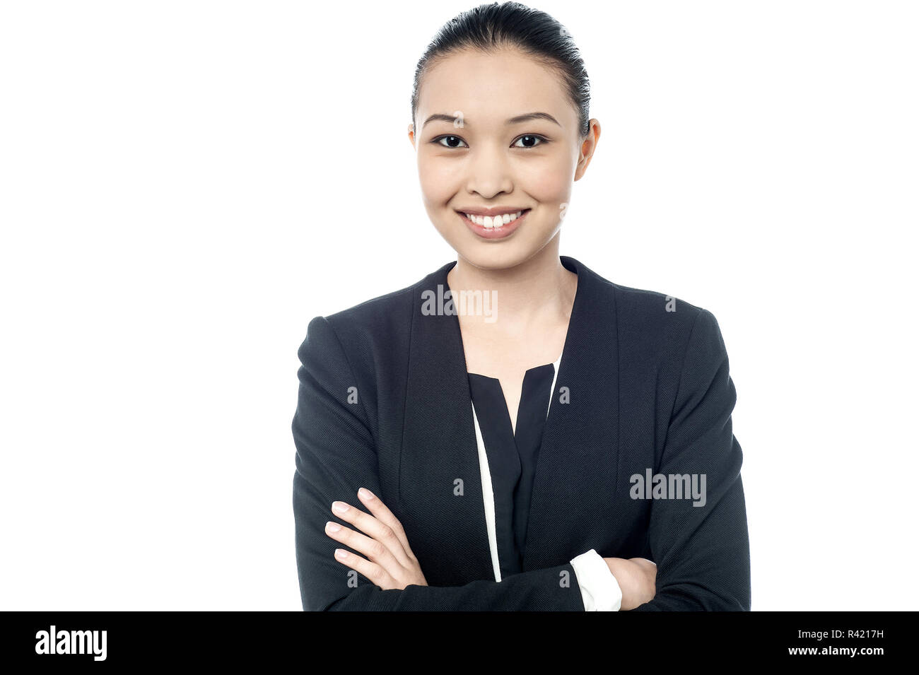 Young smiling business lady Stock Photo - Alamy