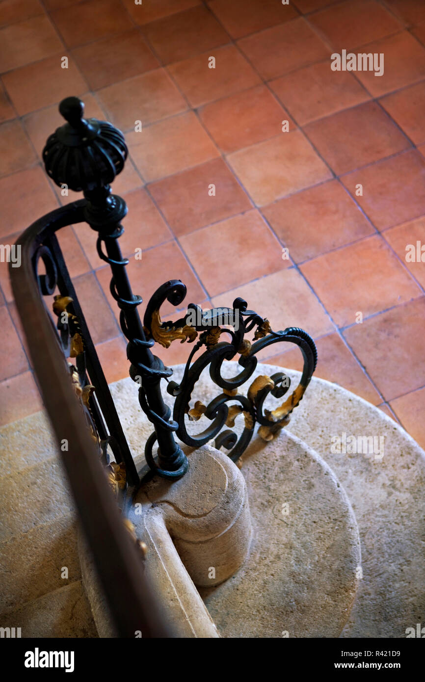 Wrought iron handrail Stock Photo - Alamy