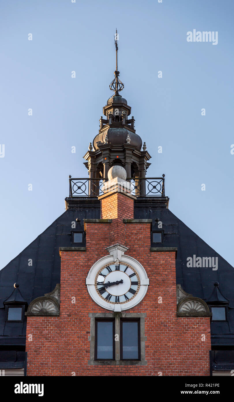The Town House Clock and Steeple in UmeÃ¥, Sweden Stock Photo - Alamy