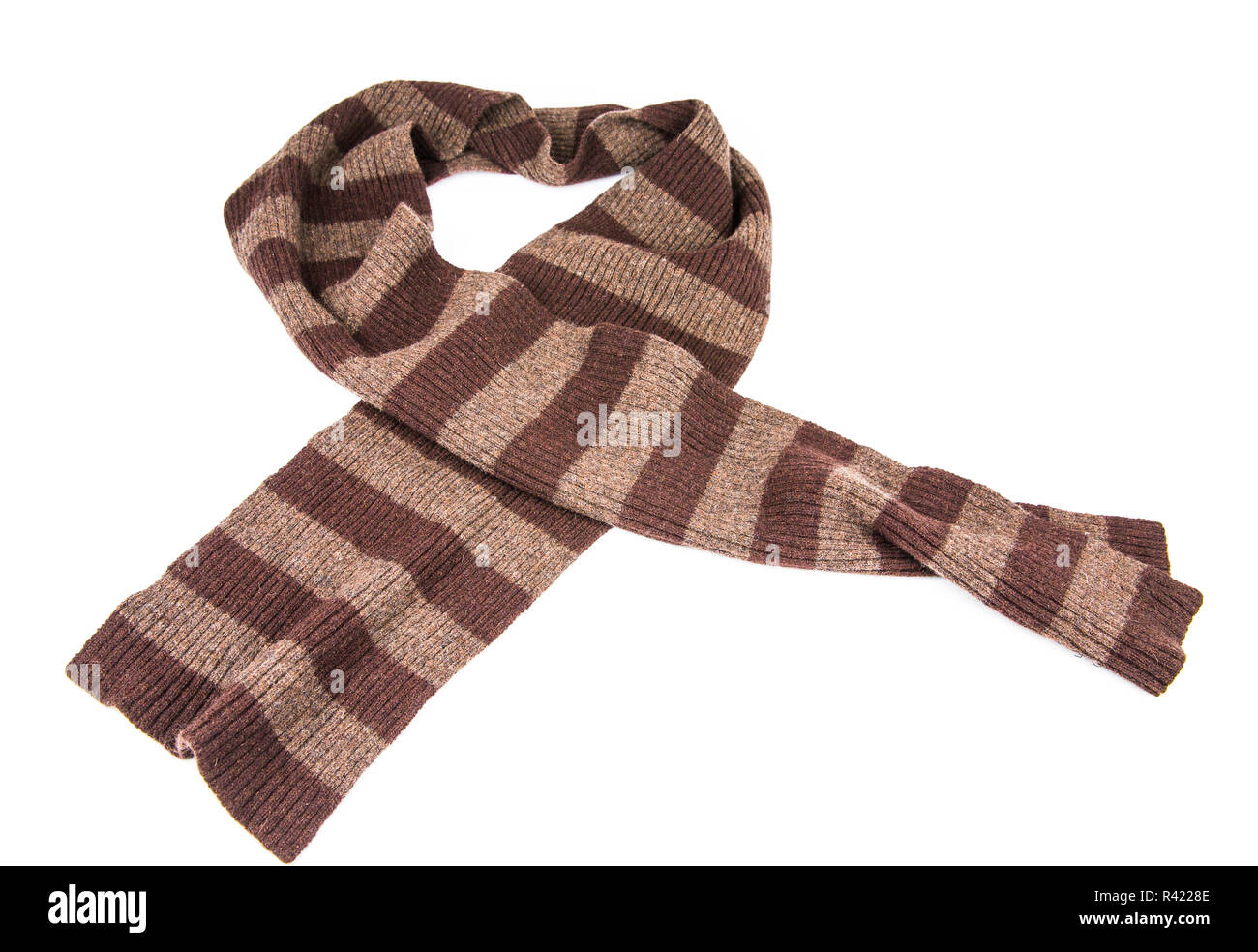 Knitted colour scarf Cut Out Stock Images & Pictures - Alamy