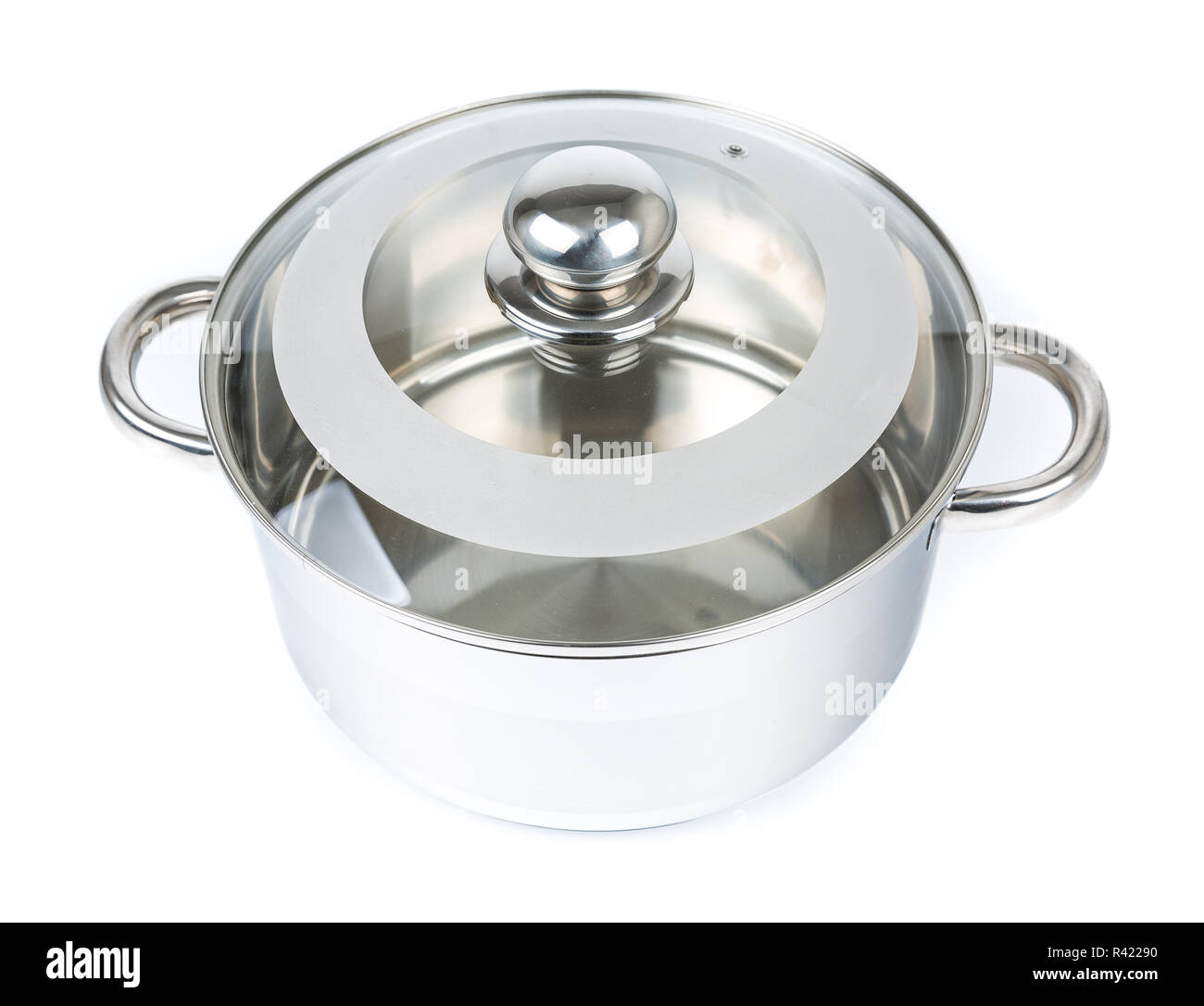 Empty steel stock pot Cut Out Stock Images & Pictures - Alamy