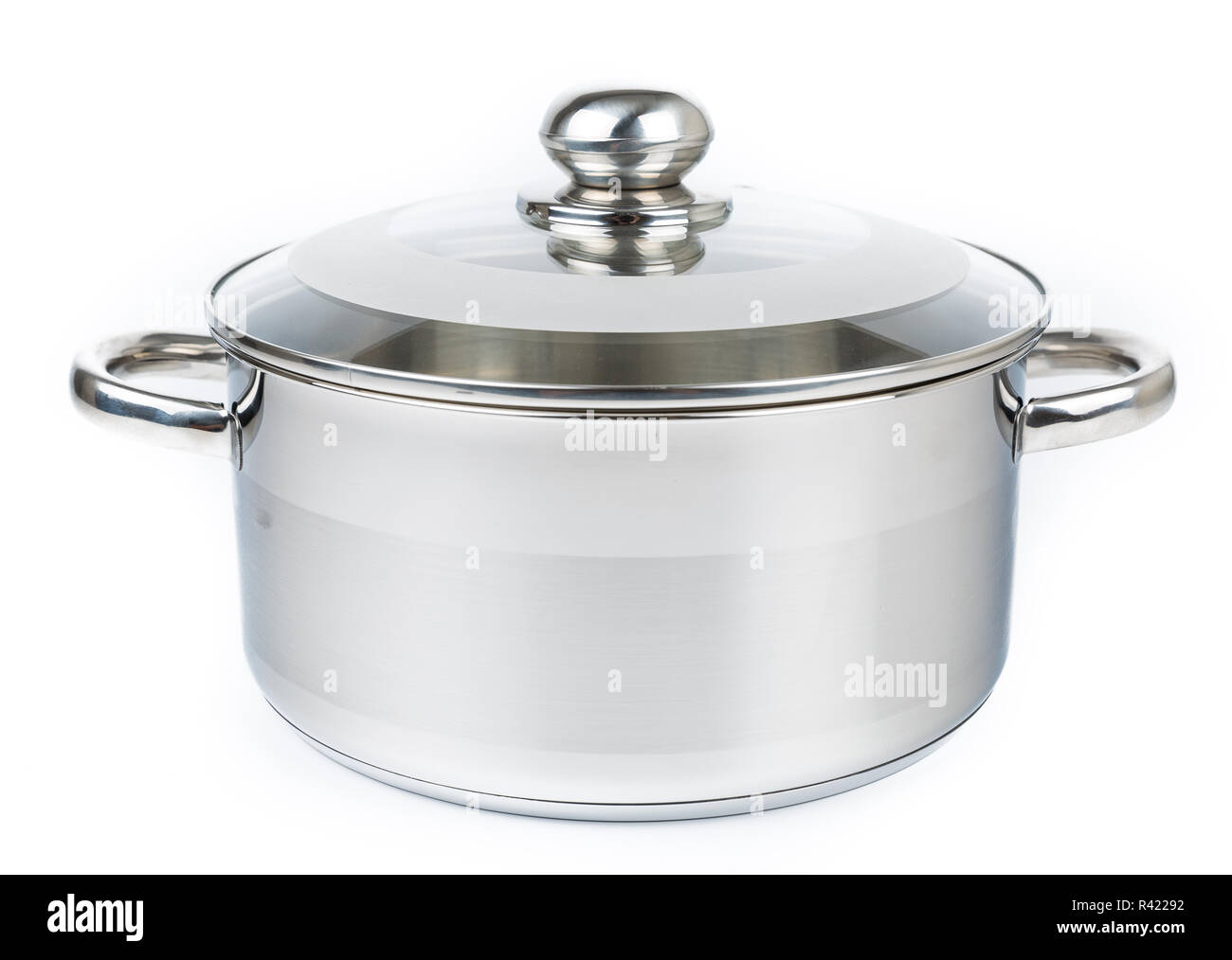 Empty steel stock pot Cut Out Stock Images & Pictures - Alamy