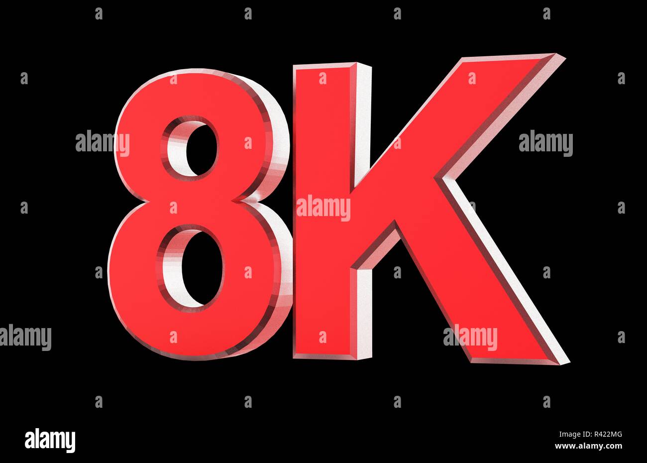 Full ultra HD 8k 3D logo Stock Photo - Alamy