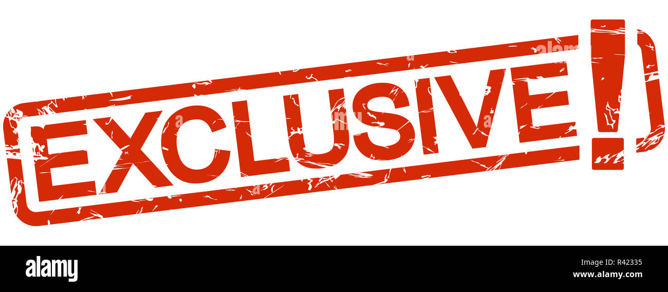 red stamp exclusiv! Stock Photo - Alamy