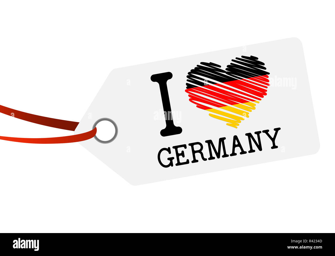 hang tag with text i love germany Stock Photo - Alamy