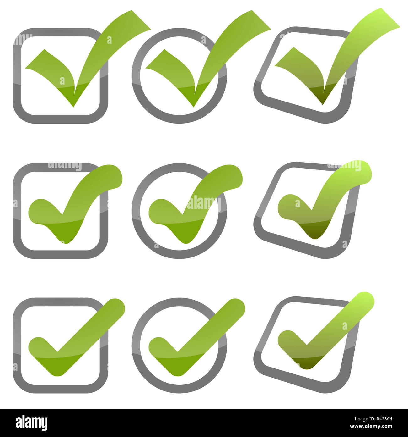 Vector check marks circle hi-res stock photography and images - Alamy