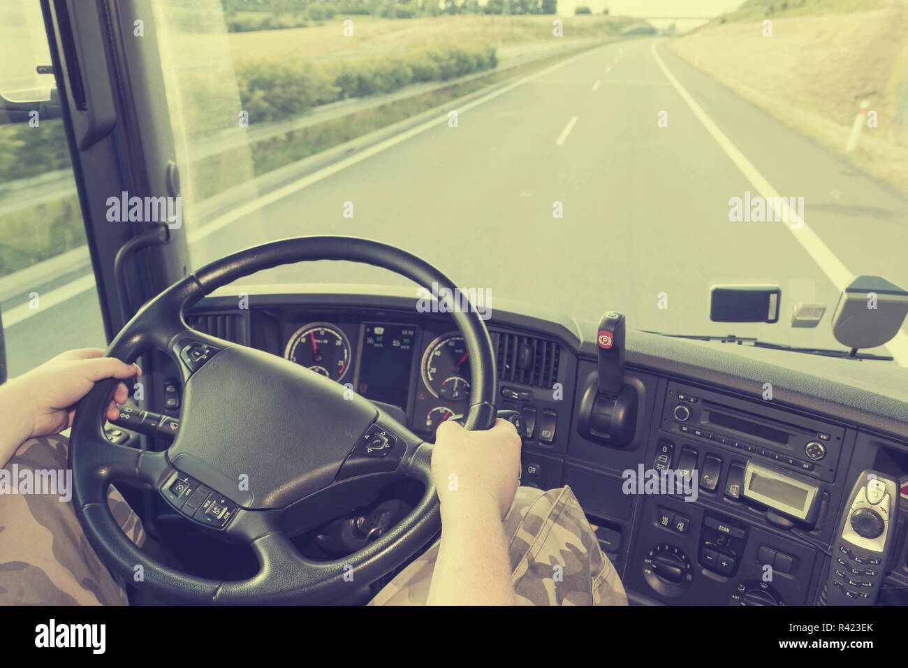 Truck driving instagram effect hi-res stock photography and images - Alamy
