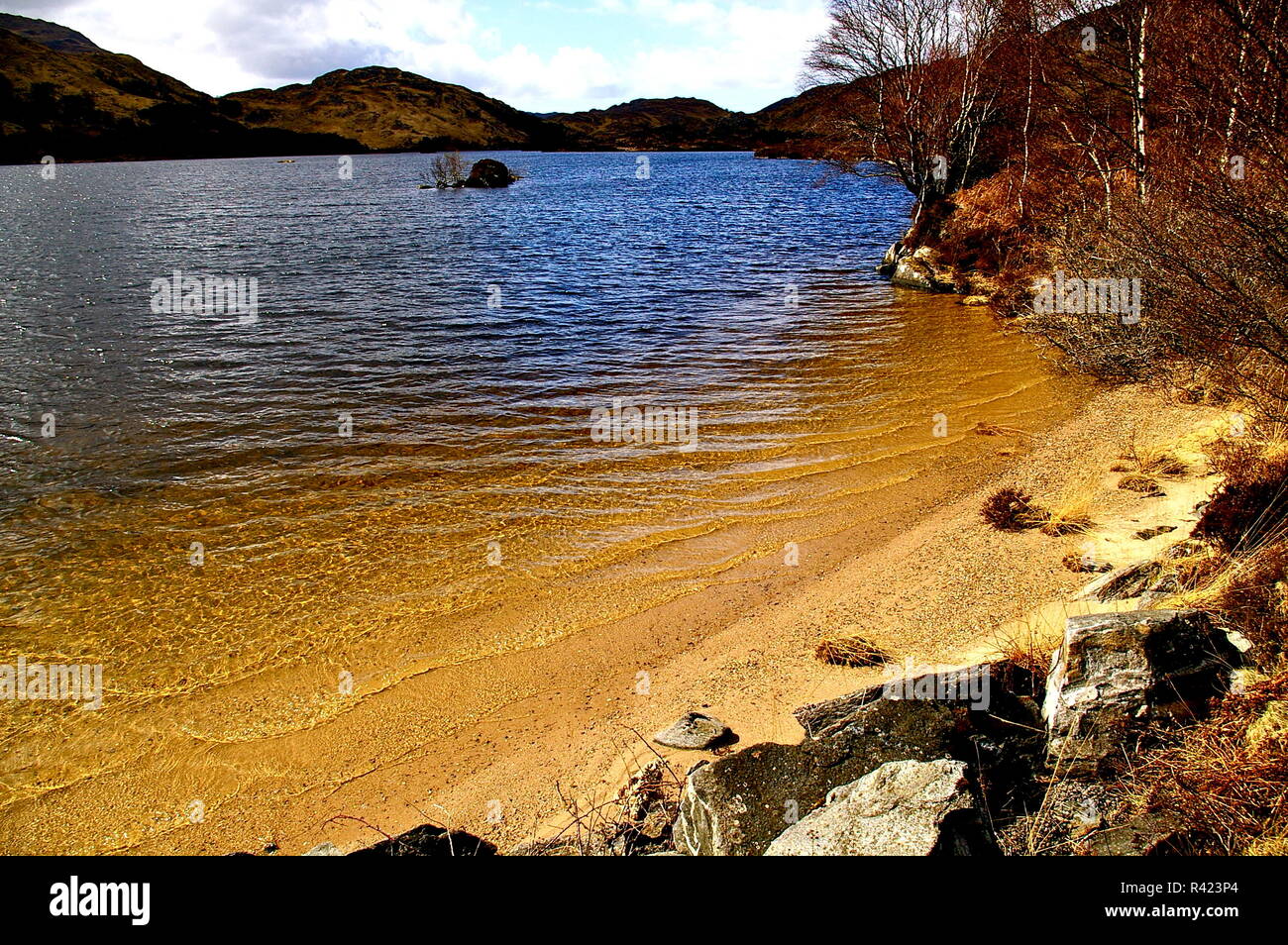 color play on the gold blue beach Stock Photo - Alamy