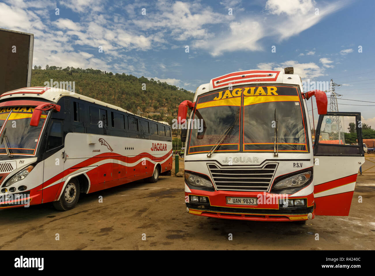 KIGALI,RWANDA - OCTOBER 18,2017: Nyabugogo This is the big Taxi Park ...