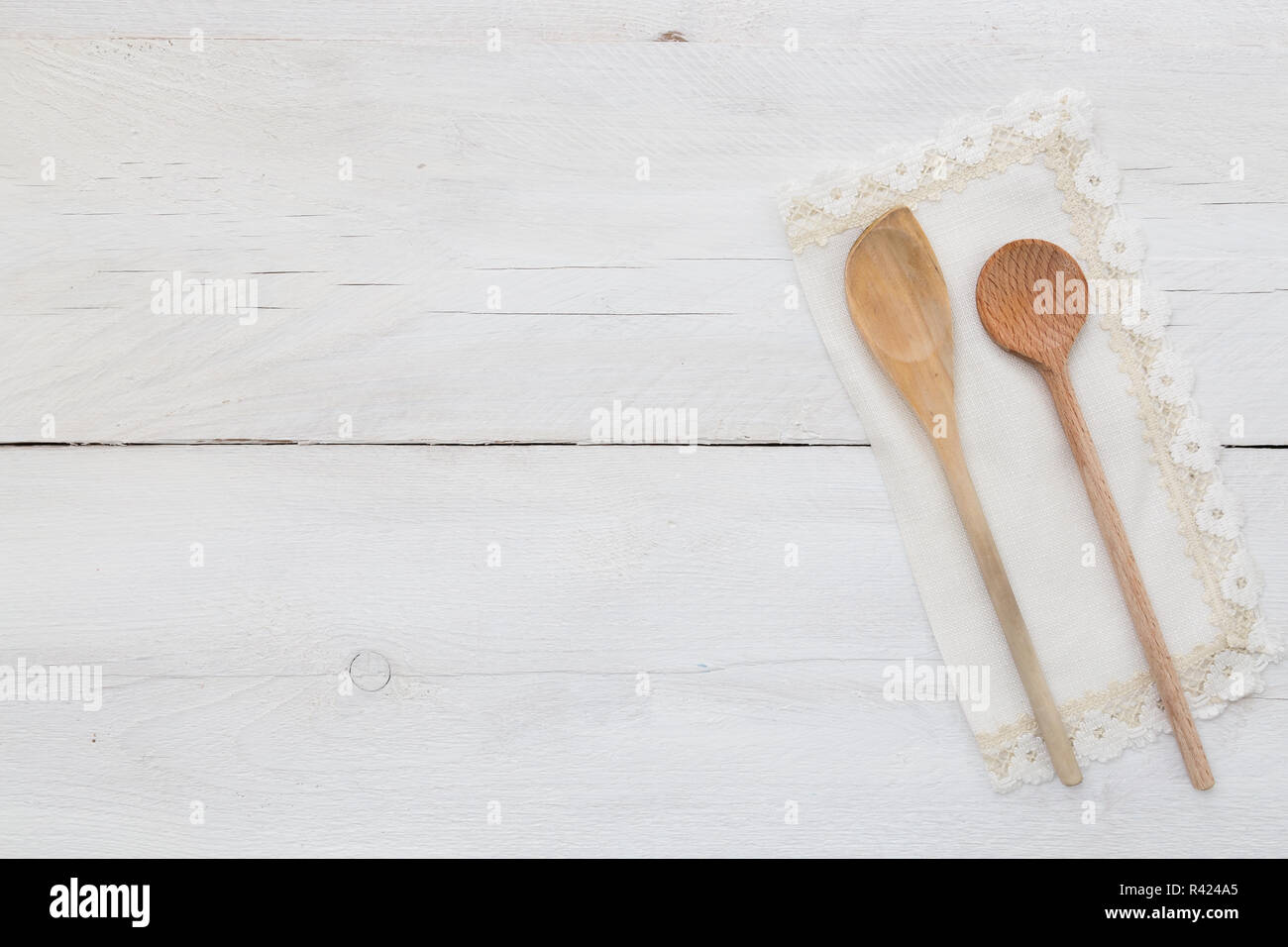 wooden spoon background Stock Photo - Alamy