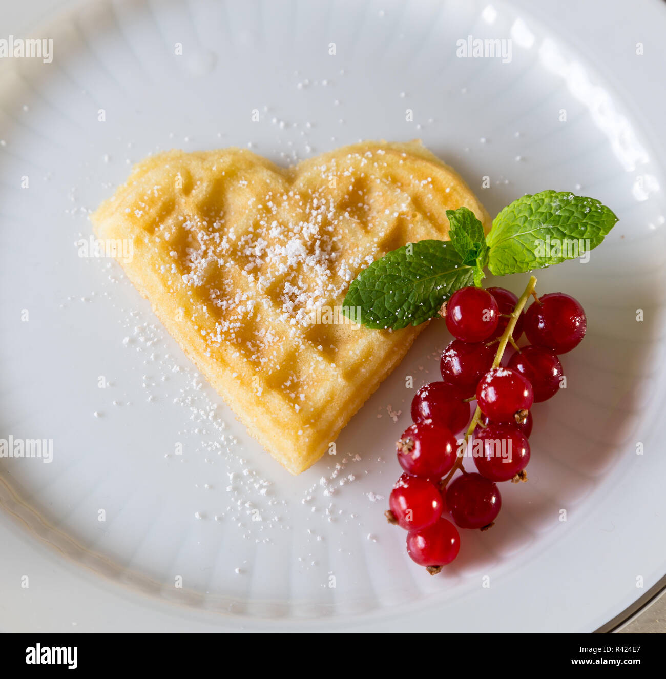 homemade waffle heart Stock Photo - Alamy