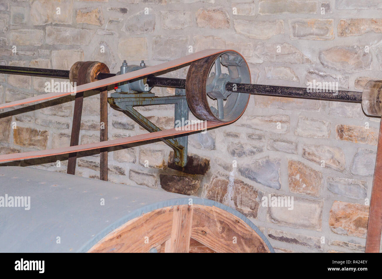 belt drive in the factory Stock Photo - Alamy