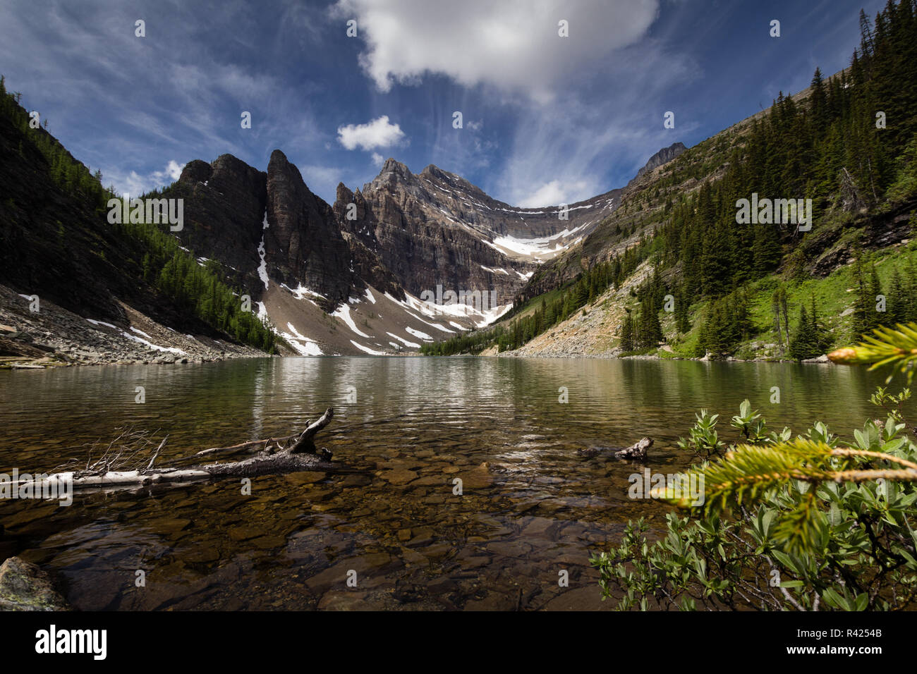 Devil's Thumb Over Lake Agnes, Banff National Park, Alberta, Canada ...