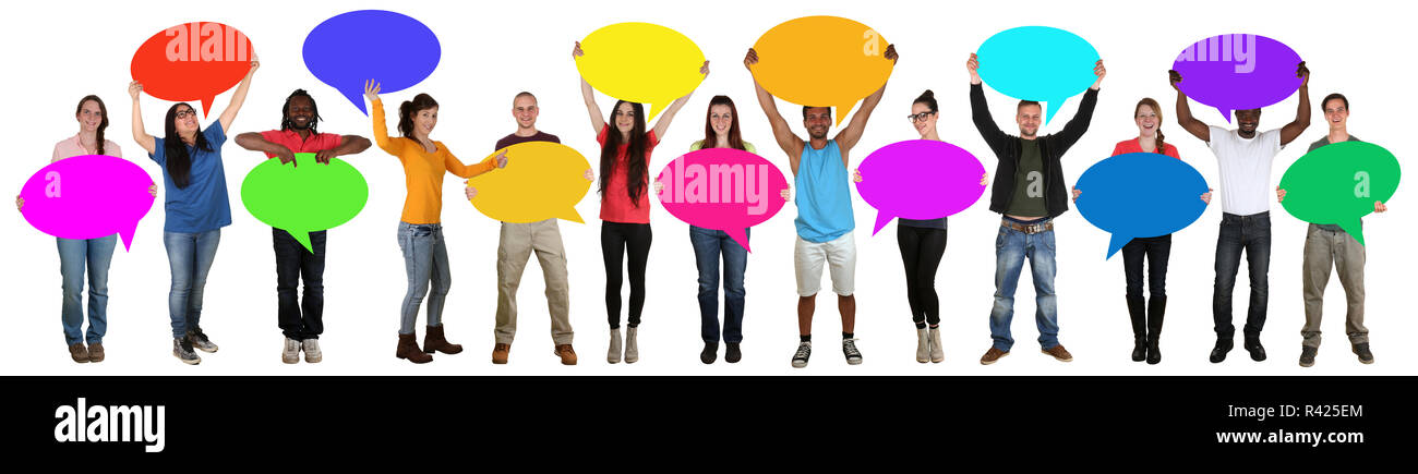 multicultural happy group of young people holding balloons people with ...