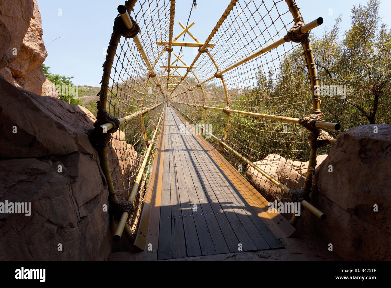 suspension rope bridge in Sun City South Africa Stock Photo - Alamy
