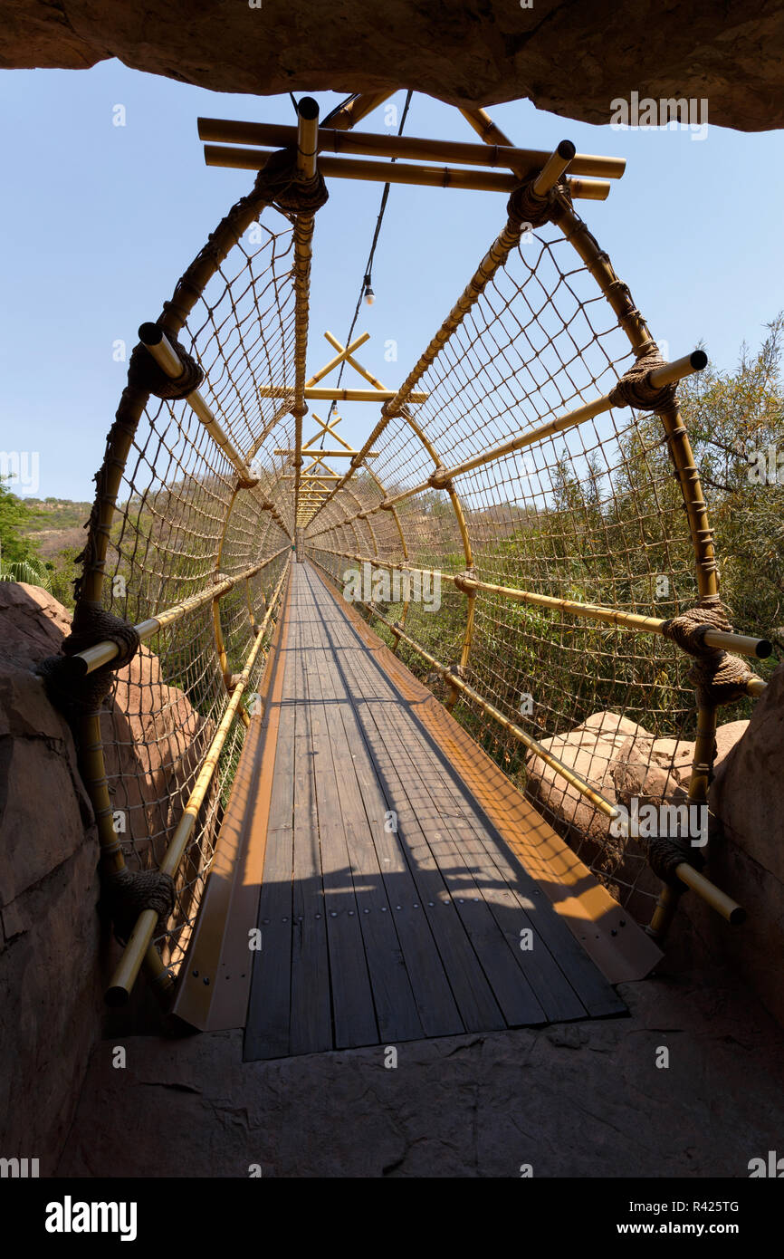 suspension rope bridge in Sun City South Africa Stock Photo - Alamy
