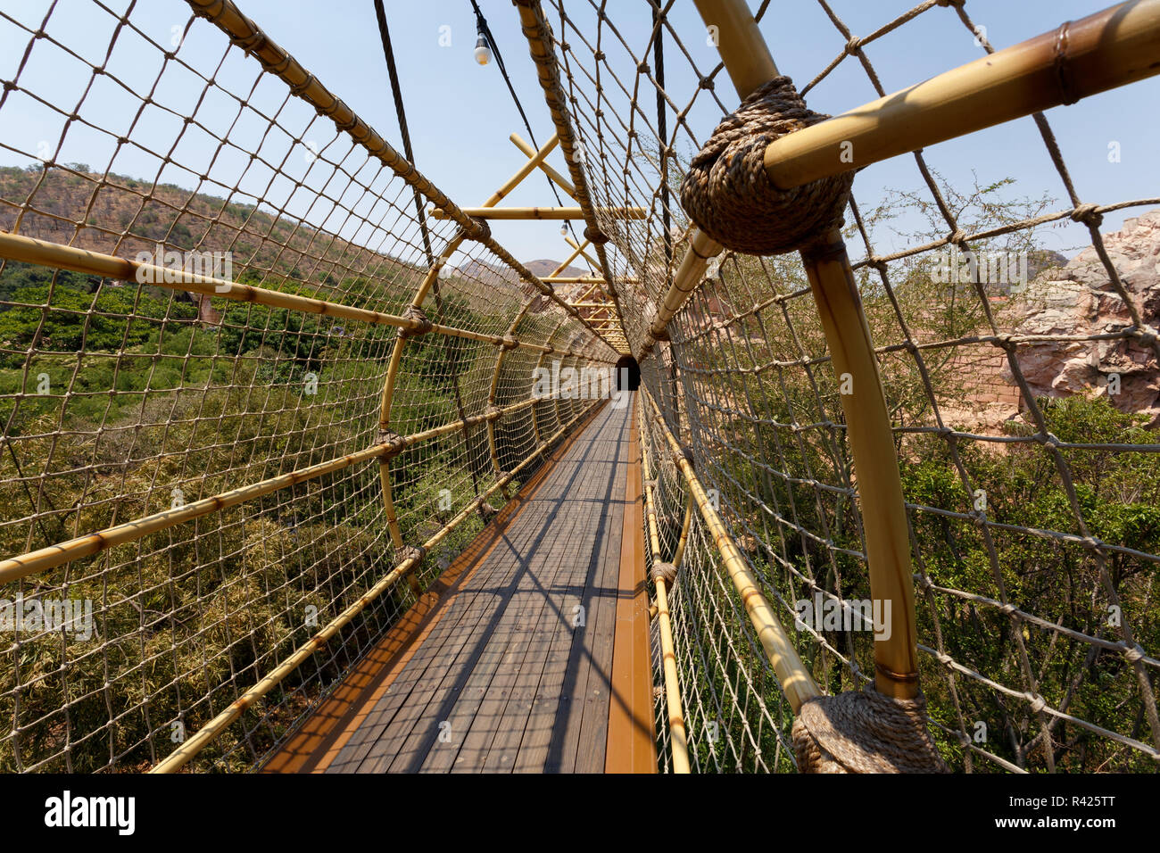 suspension rope bridge in Sun City South Africa Stock Photo - Alamy
