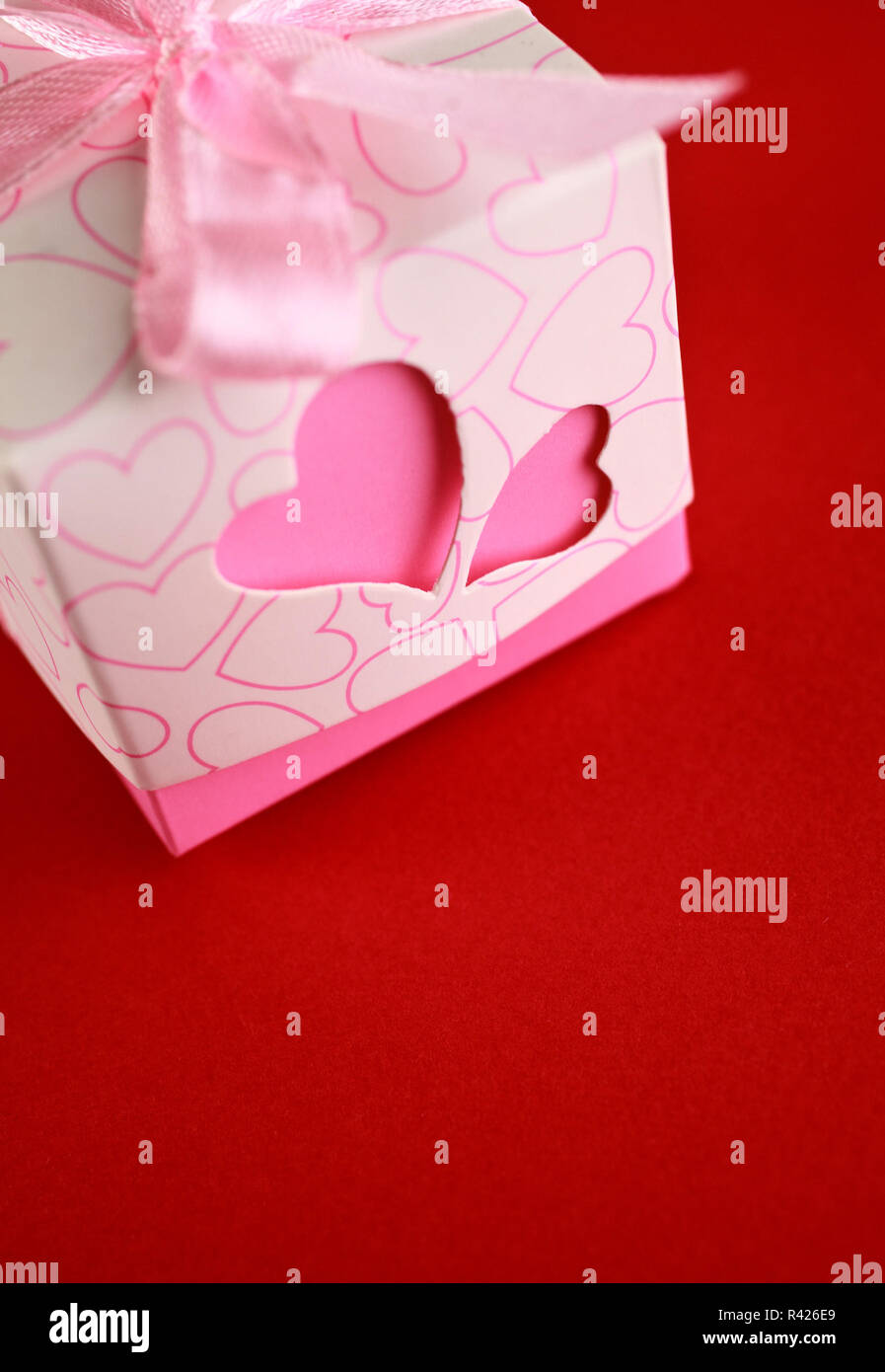 Gift box with hearts Stock Photo - Alamy