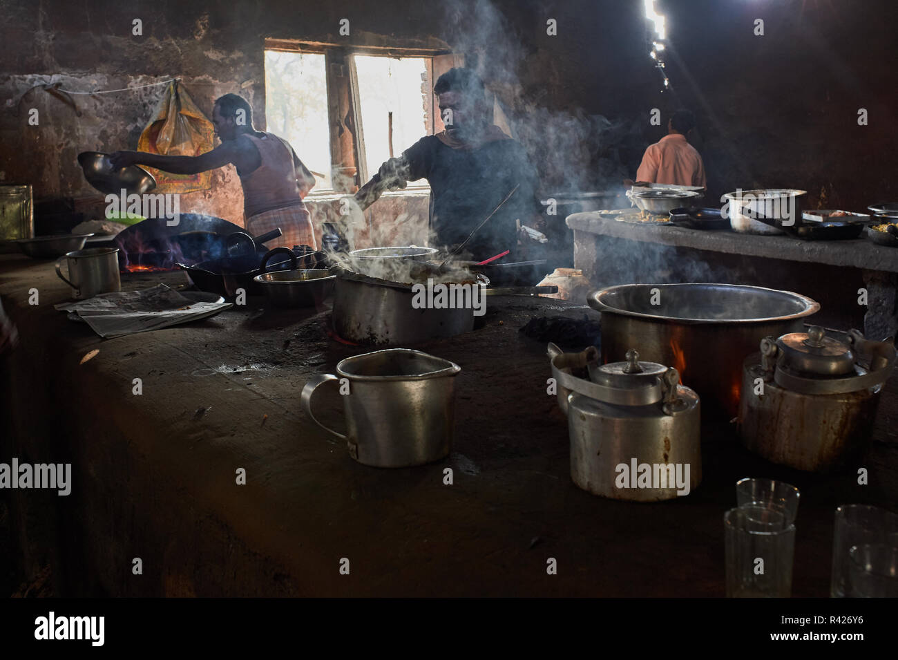 28-Dec-2014-Kitchen of Traditional Indian roadside Food joint(Dhaba) 70 ...