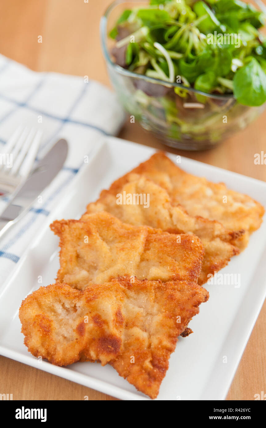 typical austrian viennese Schnitzel Stock Photo - Alamy