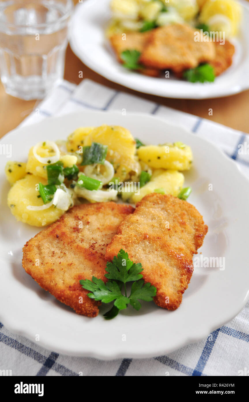 typical austrian viennese Schnitzel Stock Photo - Alamy