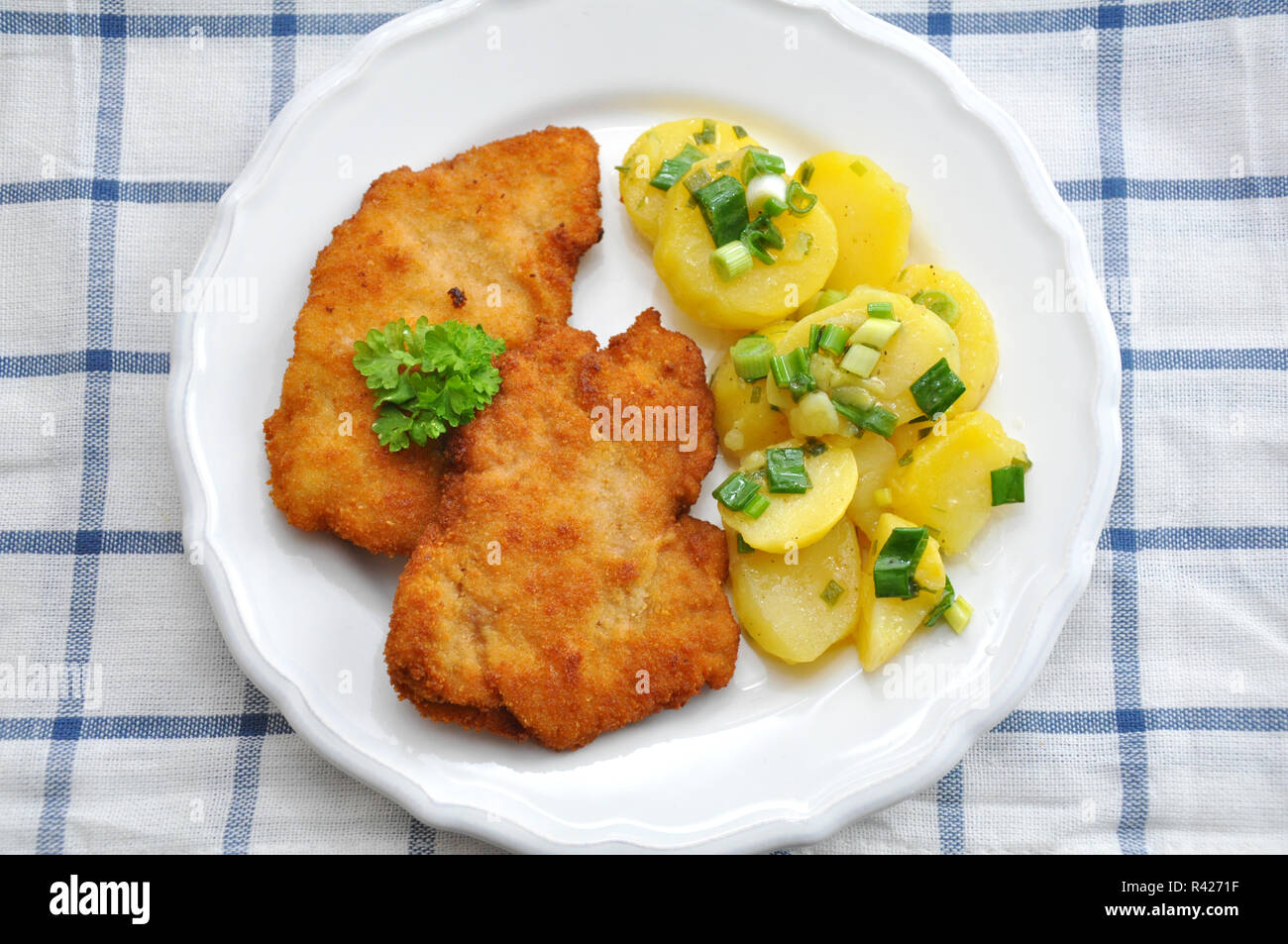 typical austrian viennese Schnitzel Stock Photo - Alamy