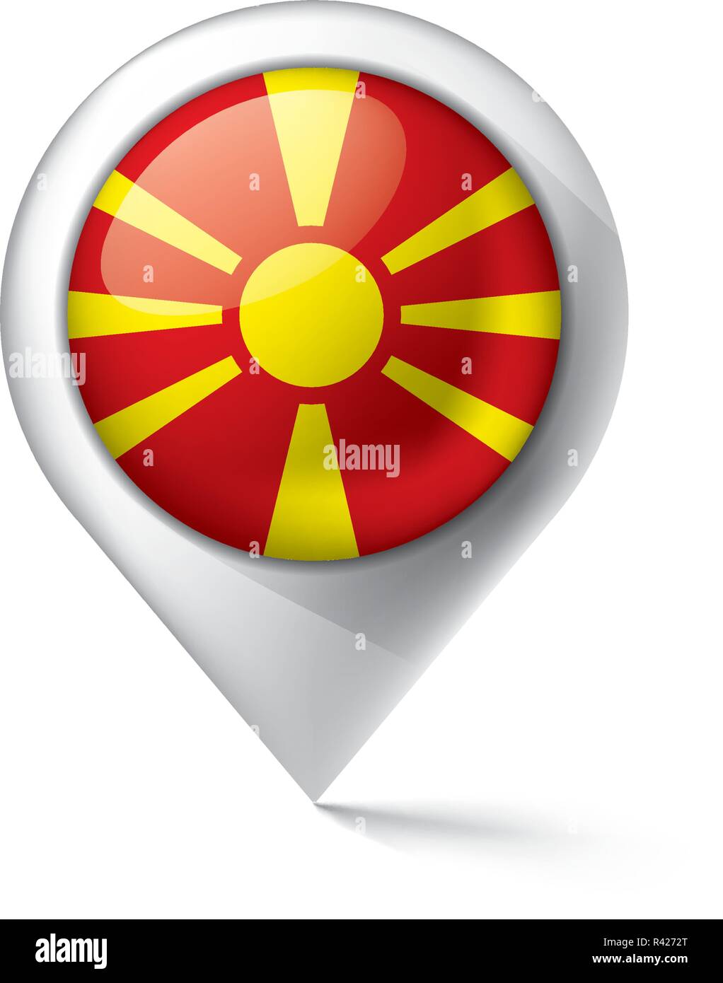 Macedonia flag, vector illustration on a white background Stock Vector ...