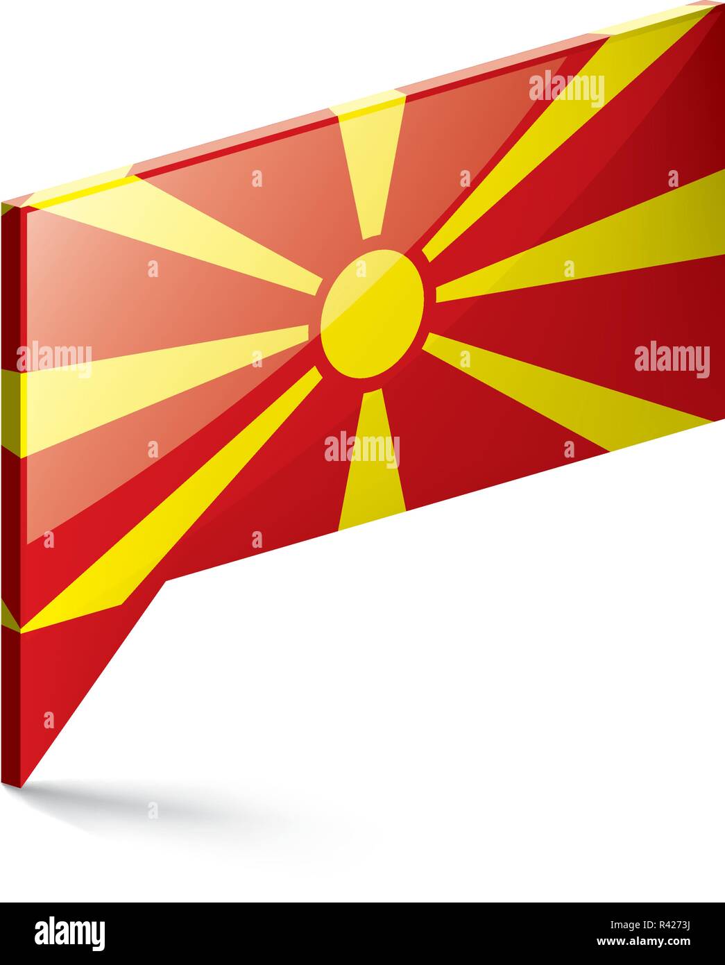 Macedonia flag, vector illustration on a white background Stock Vector ...