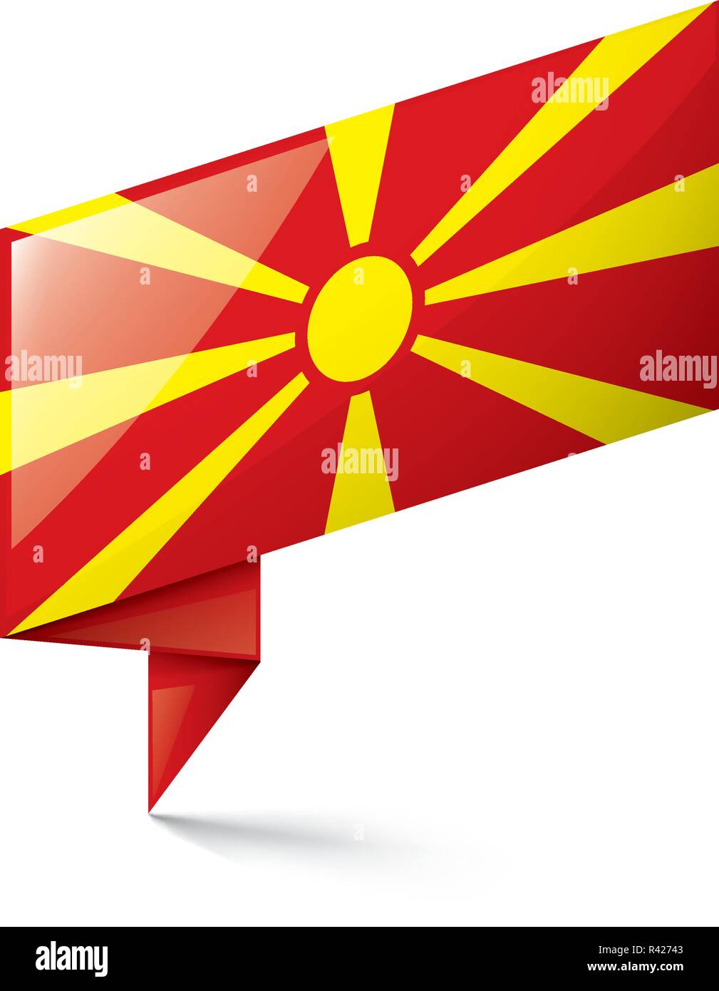 Macedonia flag, vector illustration on a white background Stock Vector ...