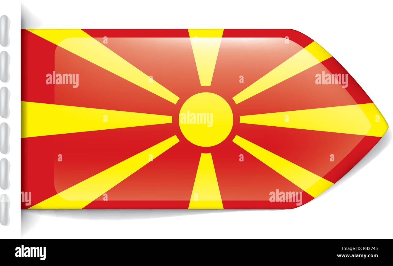 Macedonia flag, vector illustration on a white background Stock Vector ...