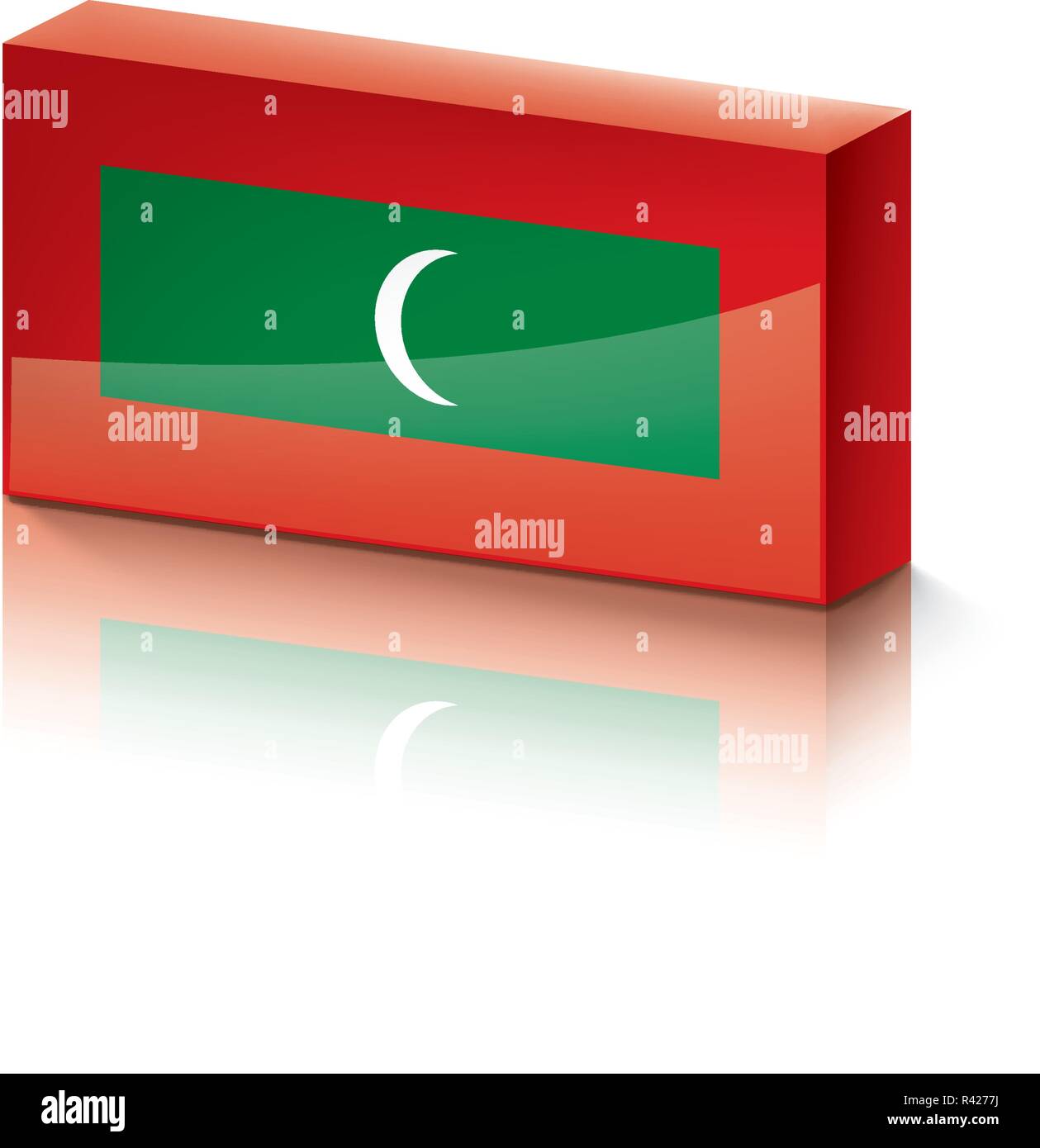 Maldives flag, vector illustration on a white background Stock Vector ...
