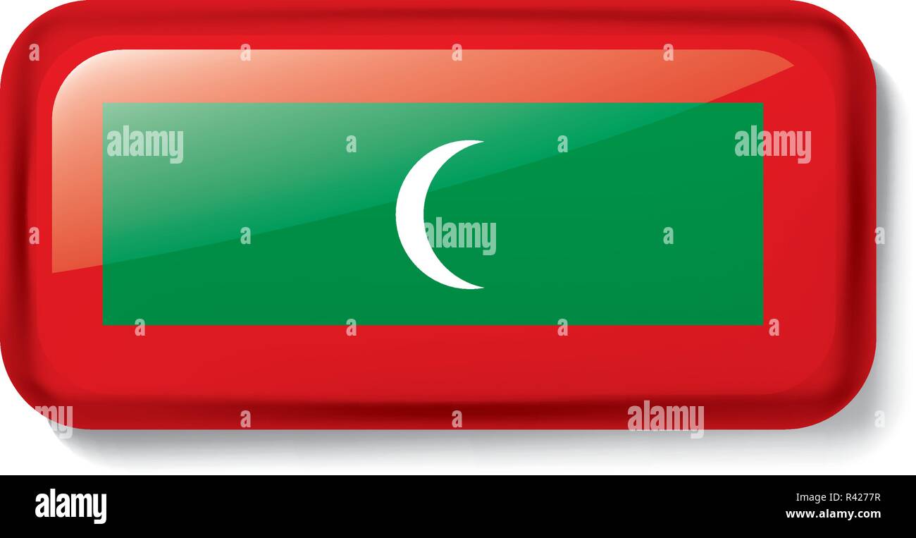 Maldives flag, vector illustration on a white background Stock Vector ...