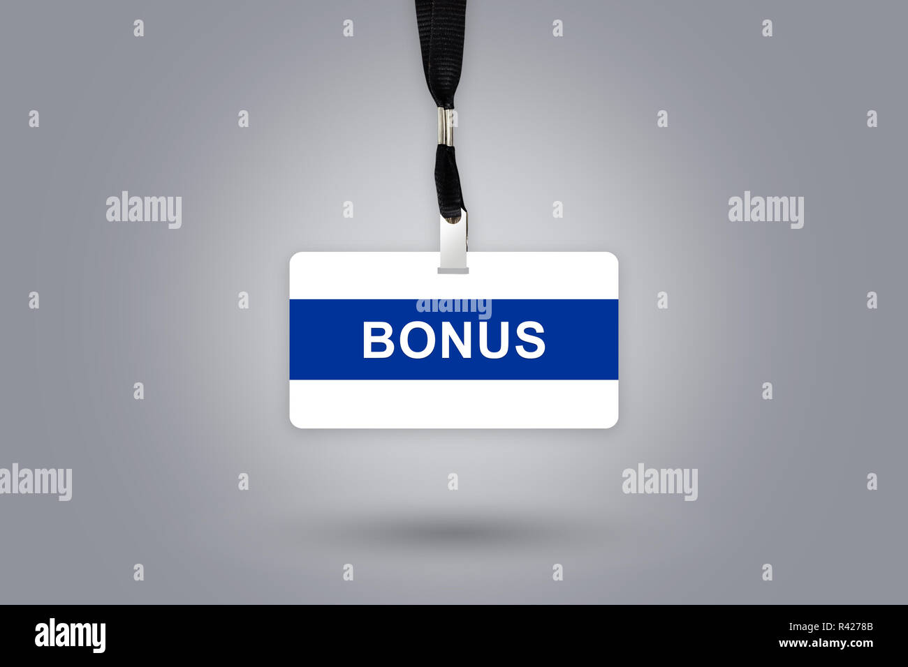 bonus on badge Stock Photo - Alamy