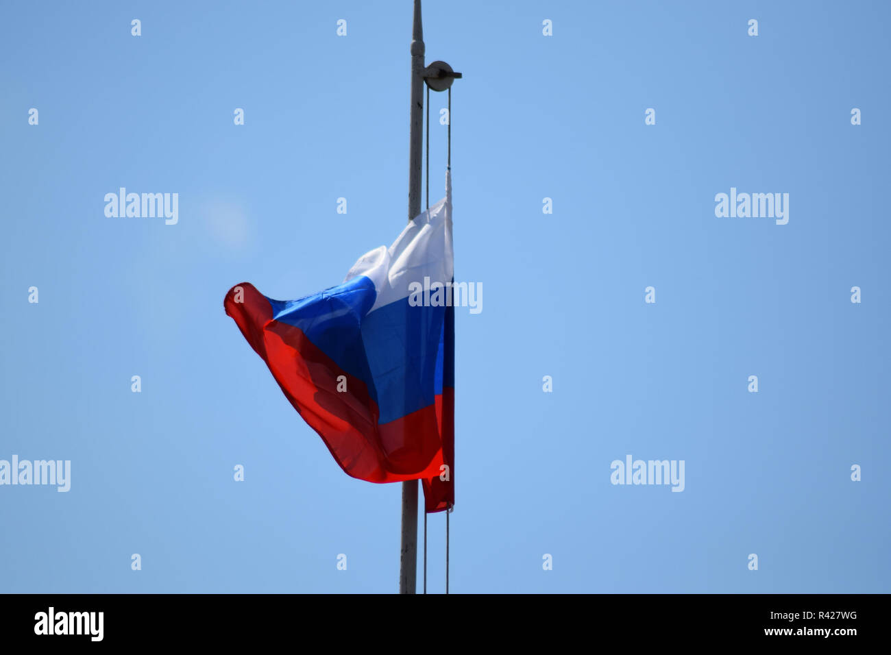 The fluttering flag of Russia Stock Photo - Alamy