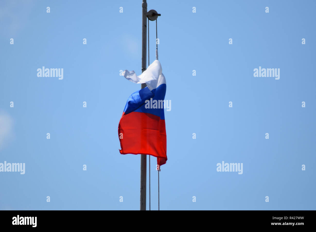 The fluttering flag of Russia Stock Photo - Alamy
