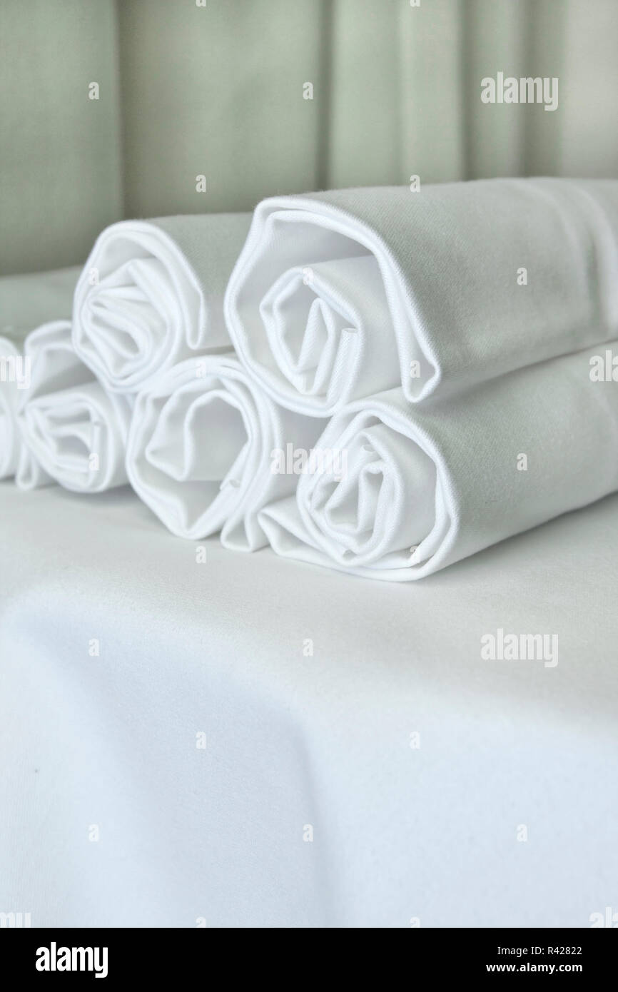 Small white towel Stock Photo - Alamy
