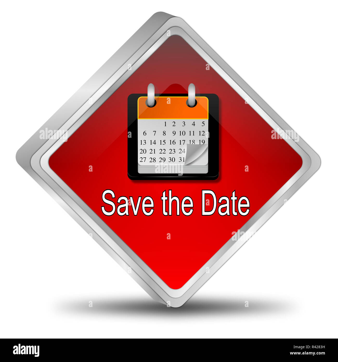 Save the Date Button Stock Photo - Alamy