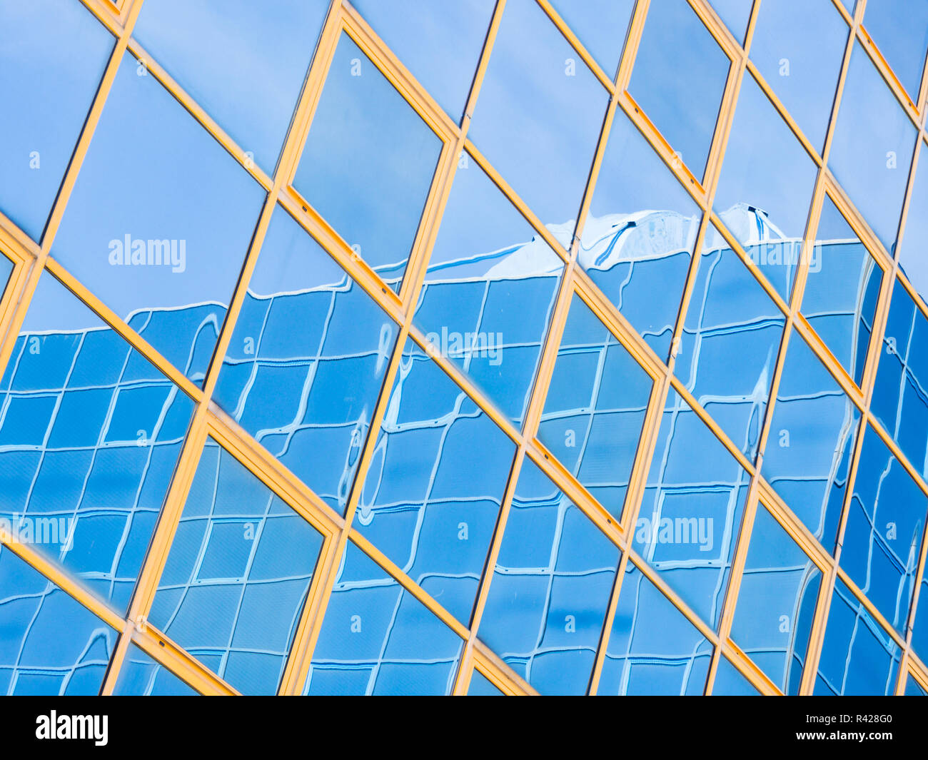 Glass reflection colored Stock Photo - Alamy