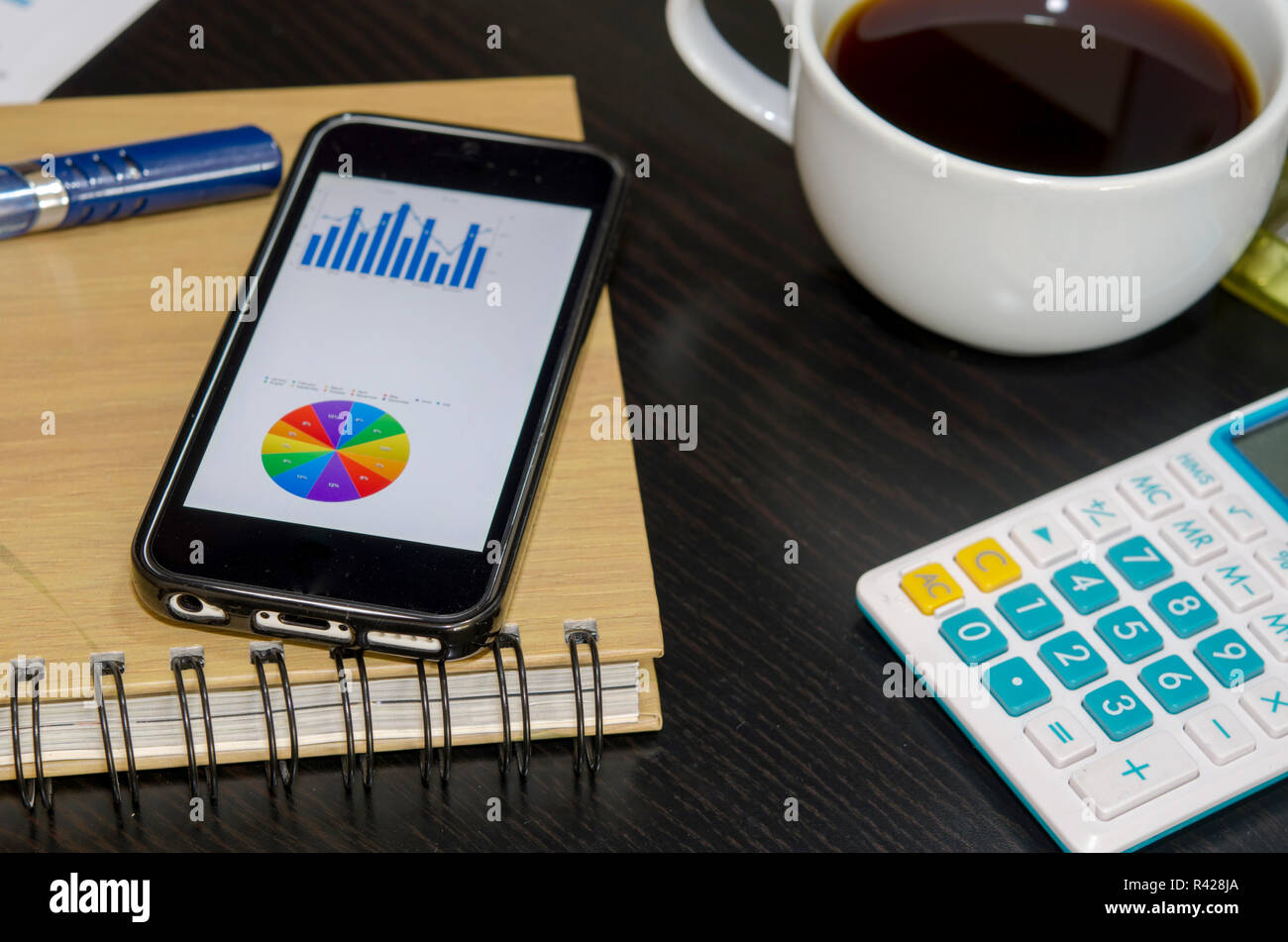 smart phone chart Stock Photo - Alamy