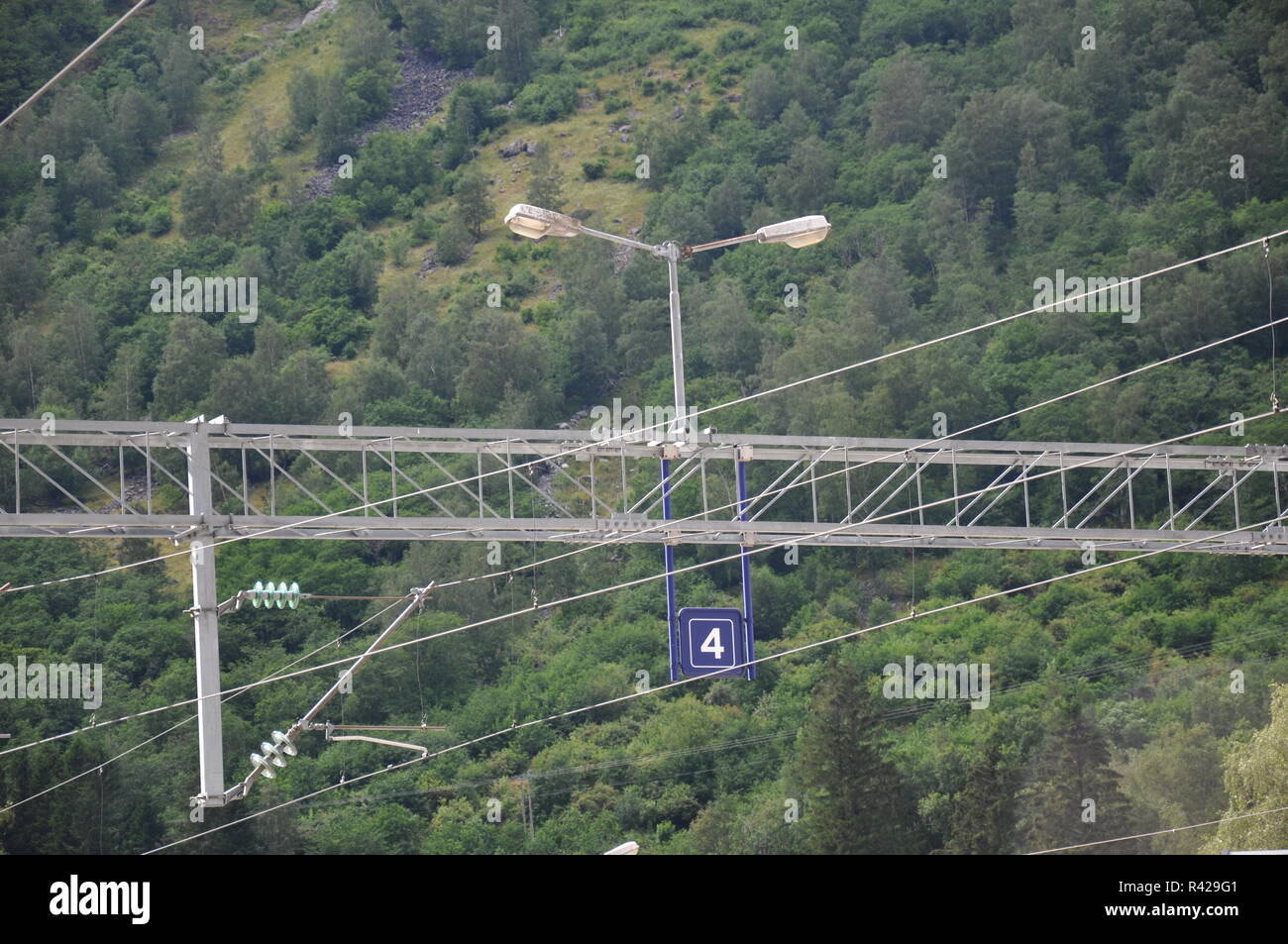 electrical catenary railway Stock Photo - Alamy
